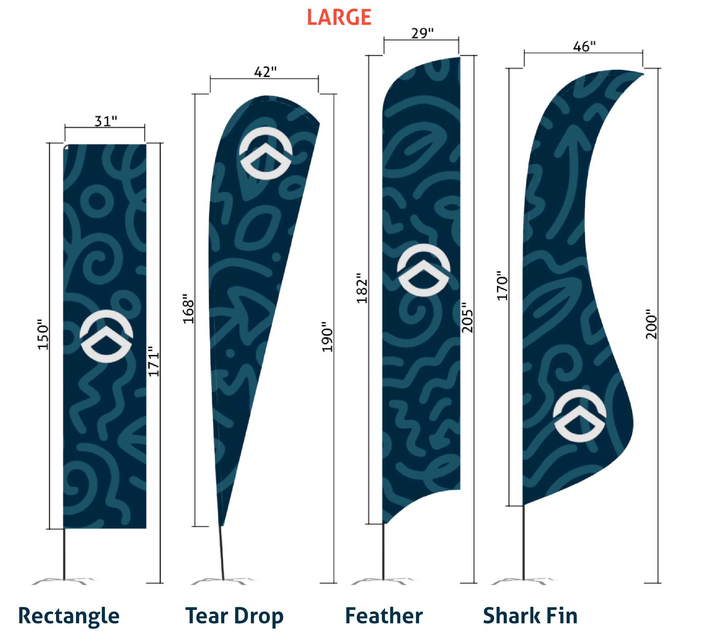 Custom Event Flags in 3 Days | Teardrop, Feather Flags