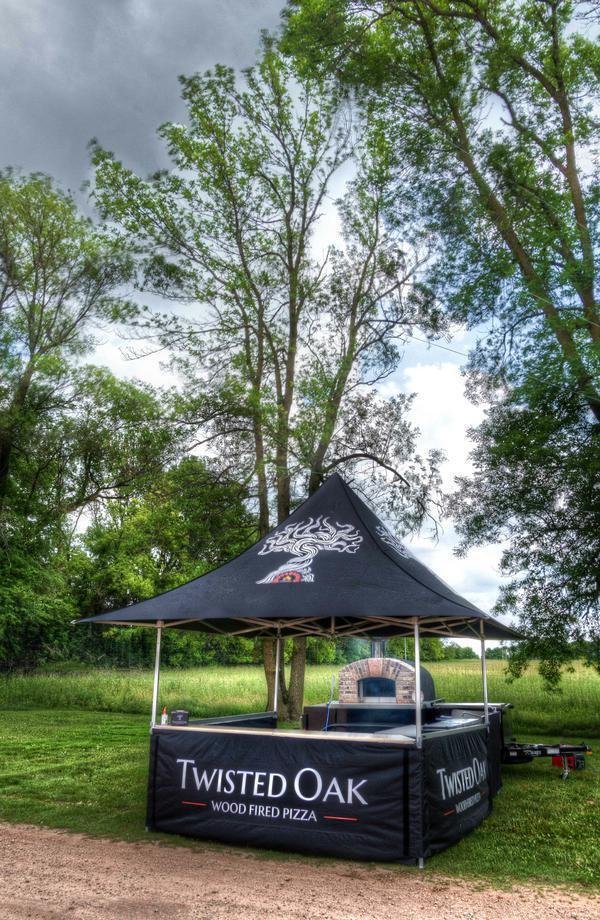 Twisted Oak Custom Tent for Mobile Pizza Shop