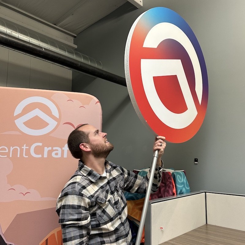 Custom Lollipop Signs for Pop-Up Canopy Tents | TentCraft